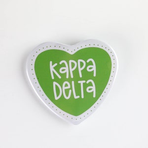Kappa Delta Heart Shape Greek Game Day Tailgate Buttons | Game Day Pins ...