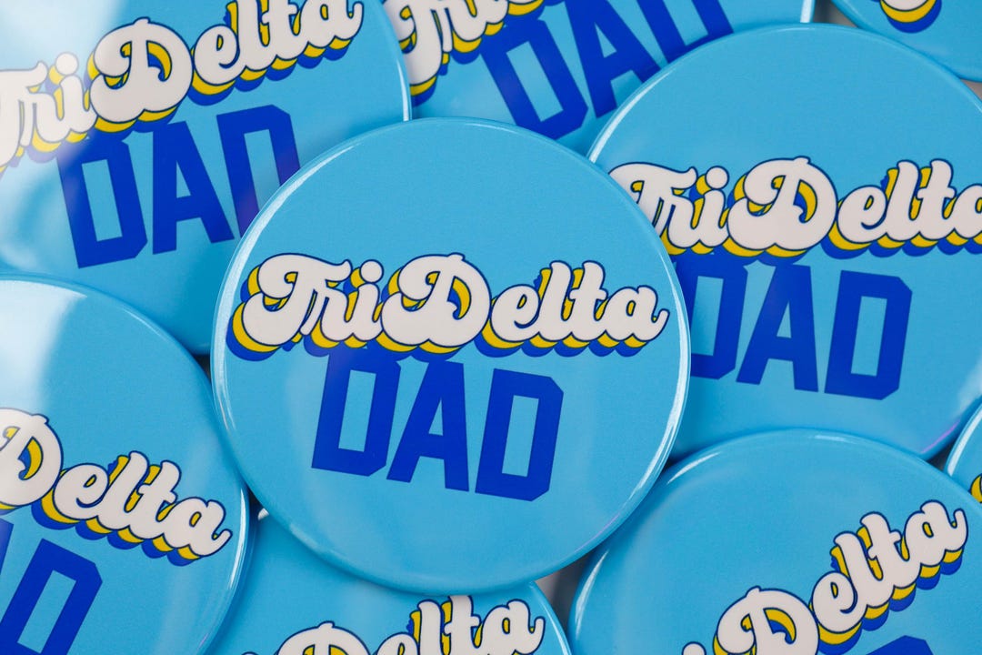 Tri Delta Dad Game Day Tailgate Buttons | Game Day Pins | College ...