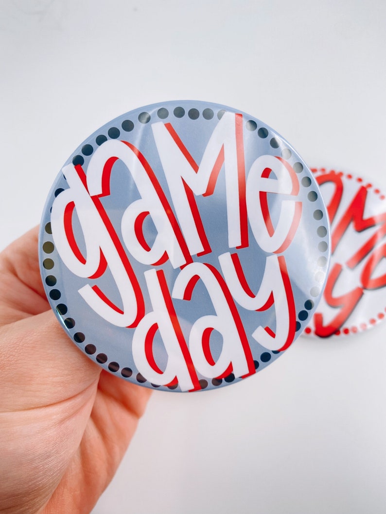 Red Game Day Polka Dots Tailgate Buttons | Game Day Pins | College ...