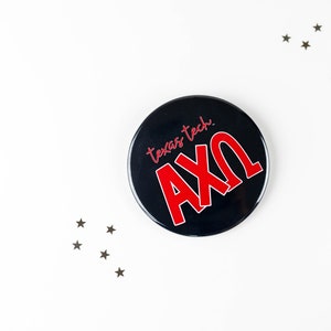 Alpha Chi Omega Texas Tech Game Day Tailgate Buttons | Game Day Pin ...
