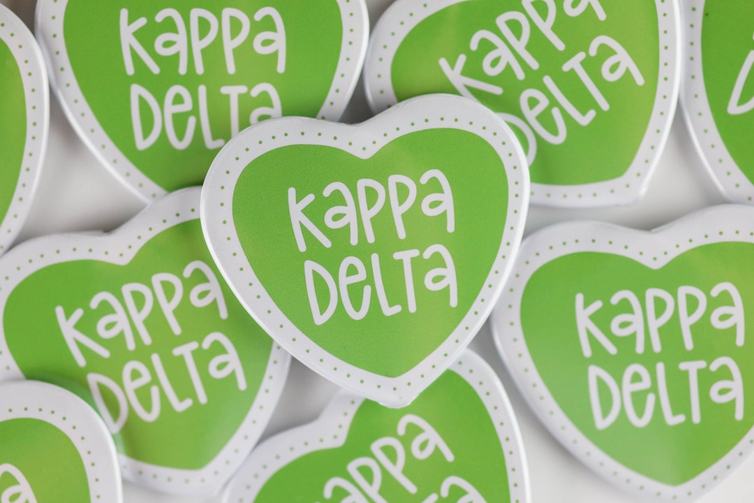 Kappa Delta Heart Shape Greek Game Day Tailgate Buttons | Game Day Pins ...