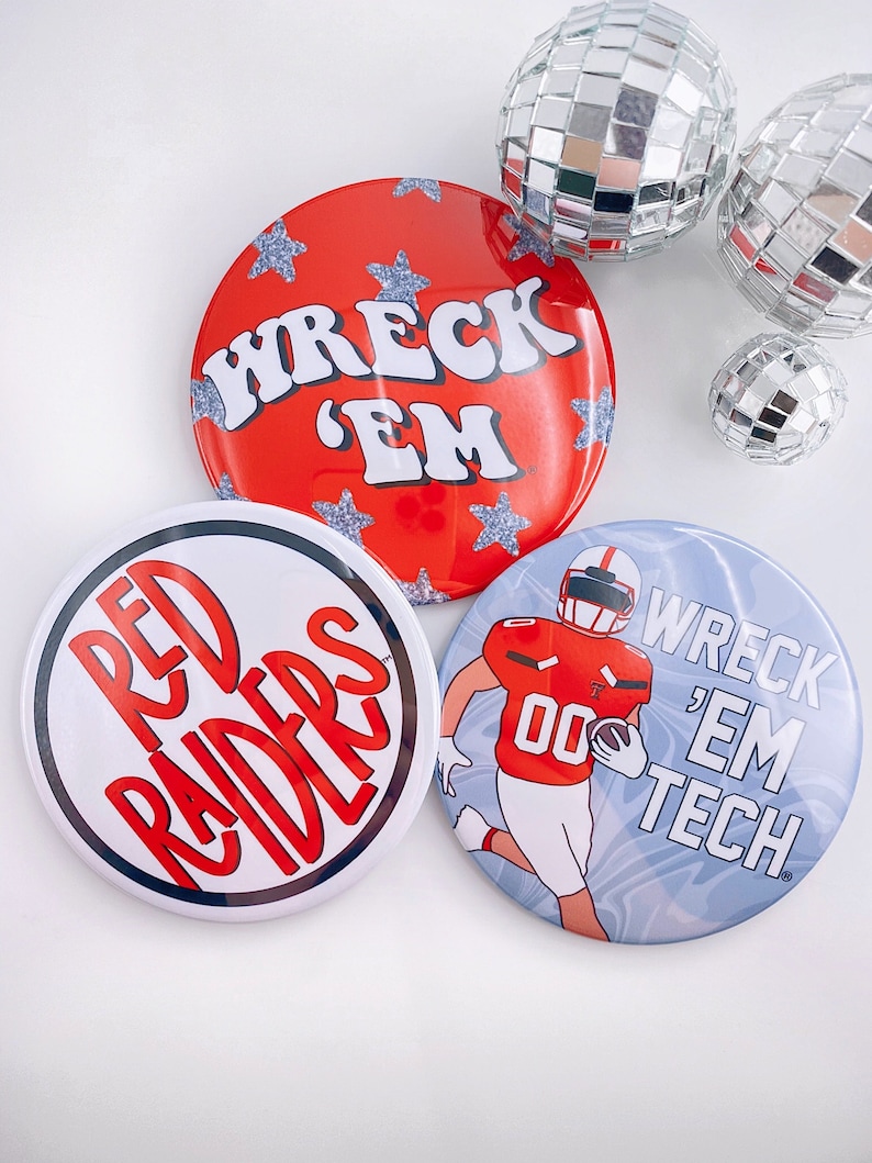 TEXAS TECH Game Day Buttons | Gameday Pins | College Football ...