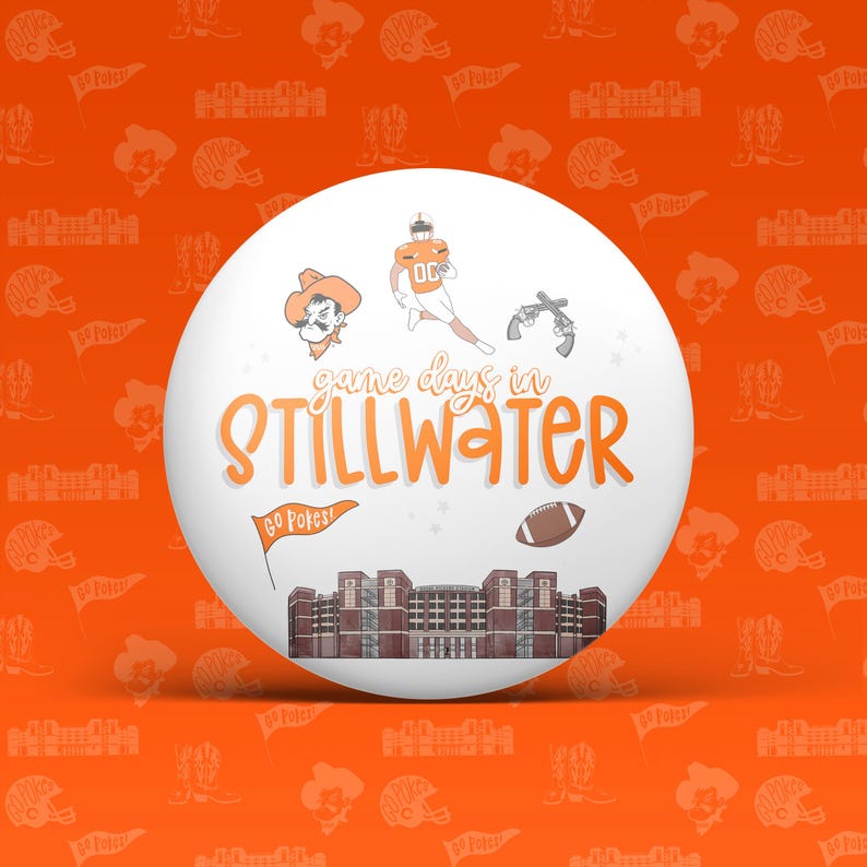 Oklahoma State University Game Day Buttons | Gameday Pins | College ...