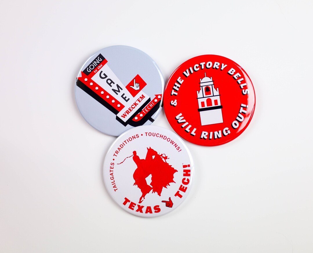 TEXAS TECH Game Day Buttons | Gameday Pins | College Football ...