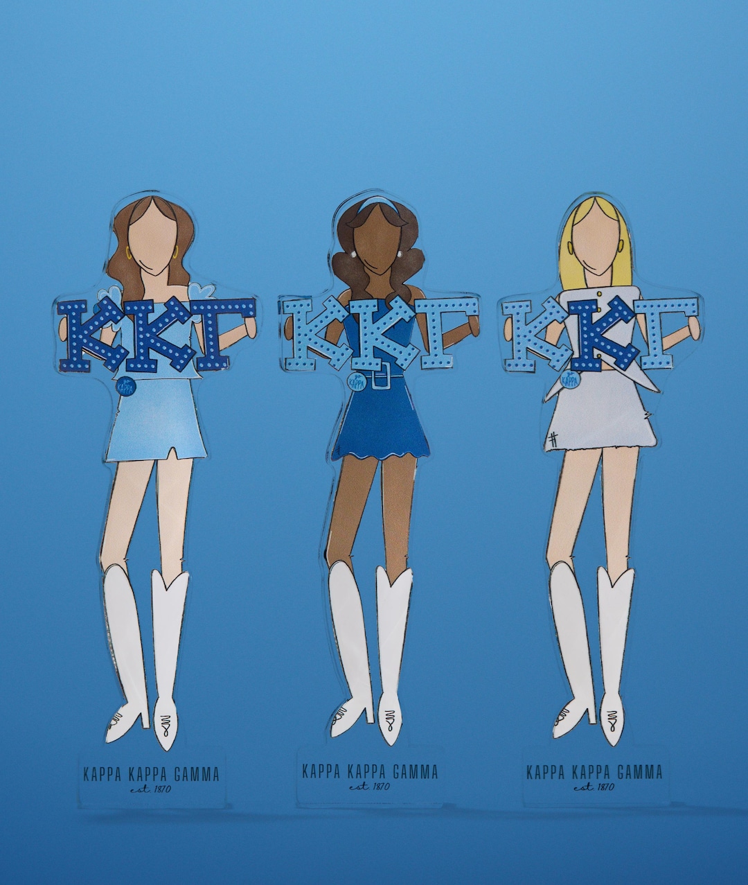 Kappa Kappa Gamma Acrylic Block Shelfie | Sorority Art Block | Greek ...