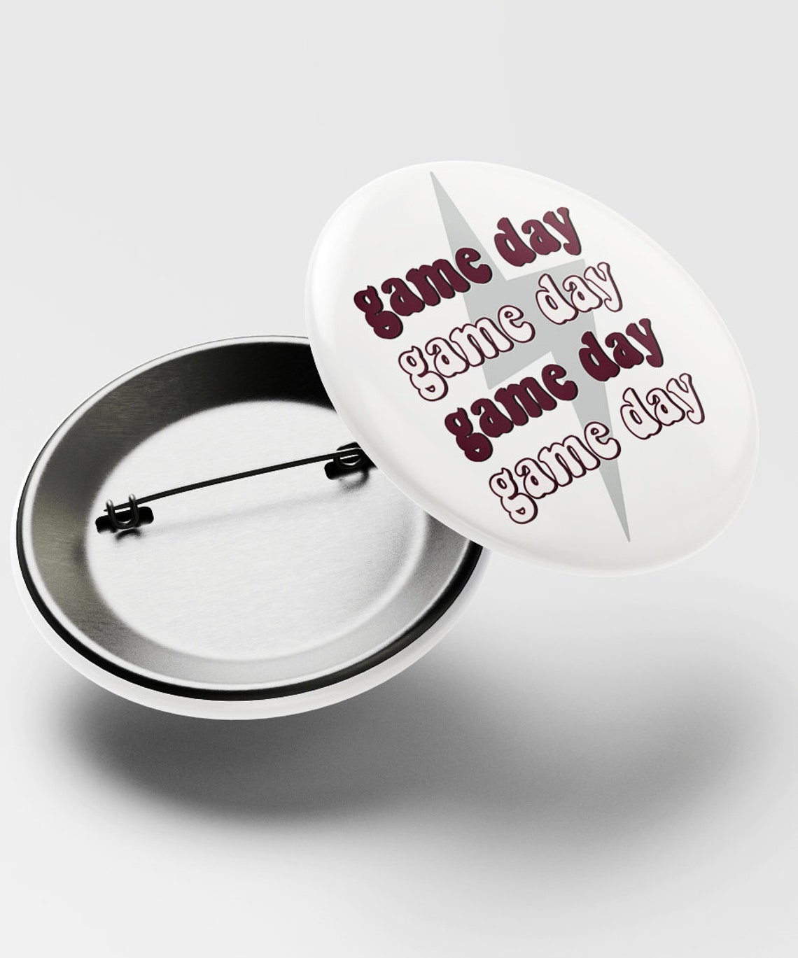 Maroon Game Day Tailgate Buttons Game Day Pins College | Etsy