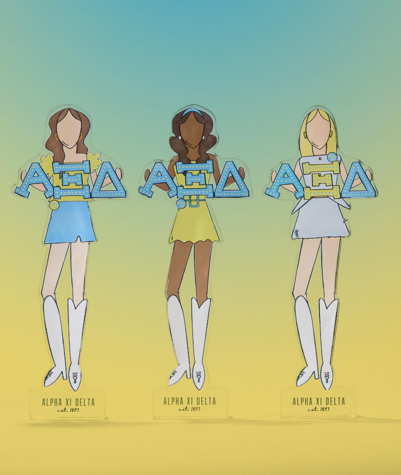 Alpha Xi Delta Acrylic Block Shelfie | Sorority Art Block | Greek Dorm ...