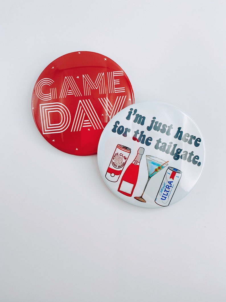 Red Game Day Tailgate Buttons Game Day Pins College - Etsy