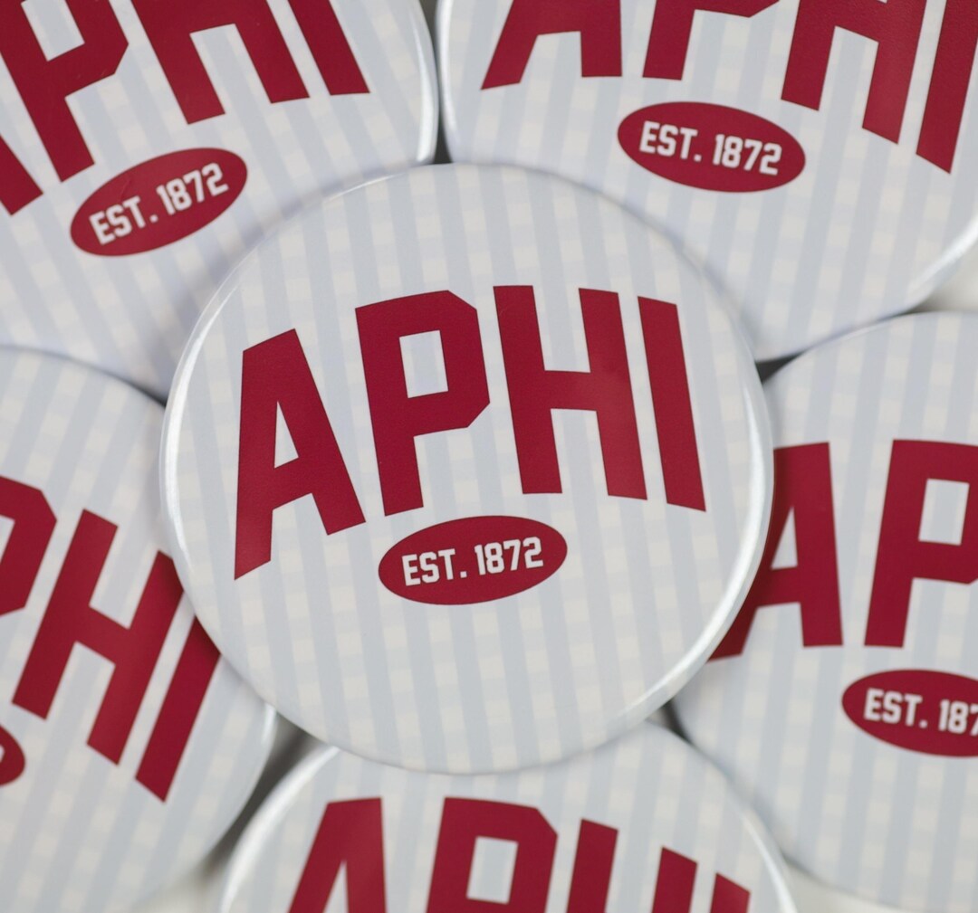 Alpha Phi Gingham Game Day Tailgate Buttons | Game Day Pins | College ...