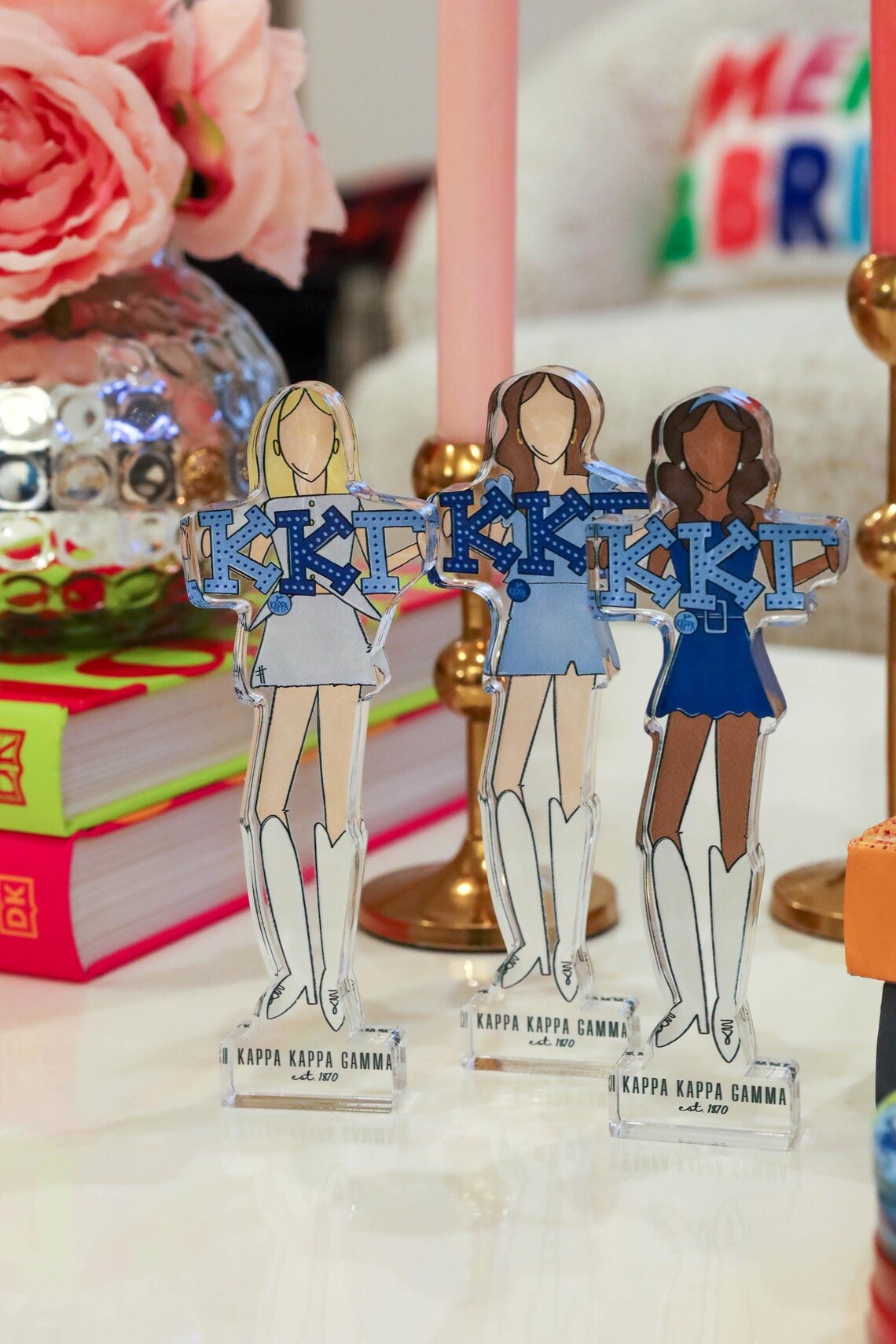 Kappa Kappa Gamma Acrylic Block Shelfie | Sorority Art Block | Greek ...