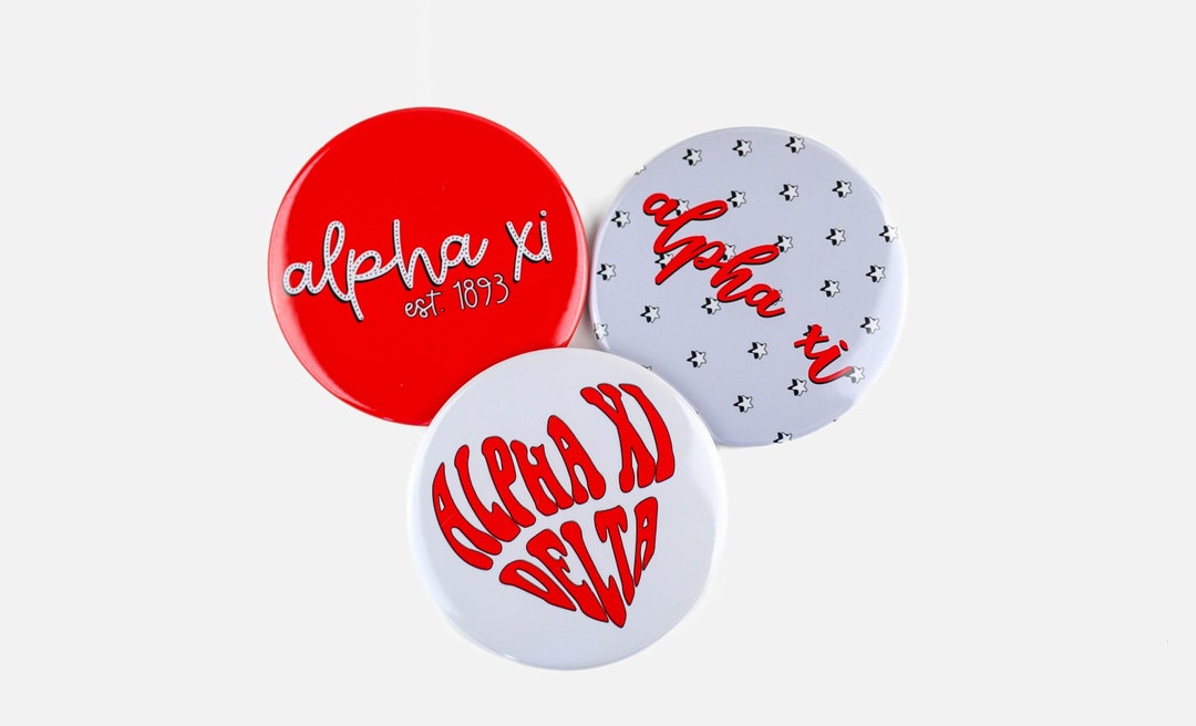 Alpha Xi Delta Greek Game Day Tailgate Buttons | Game Day Pins ...