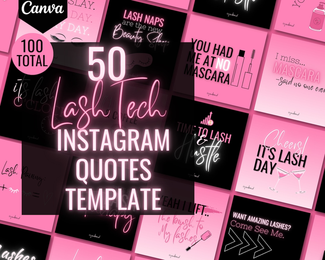 Lash Tech Quotes Instagram Content, Lash Artist Templates, Lash ...