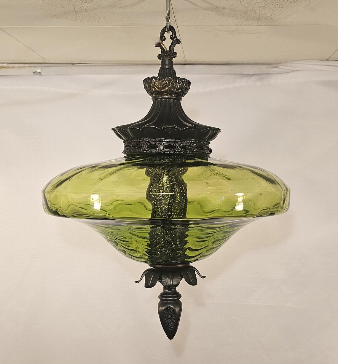 Vintage Green Swag Light - Etsy