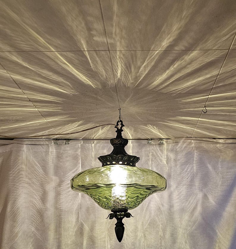 Vintage Green Swag Light - Etsy