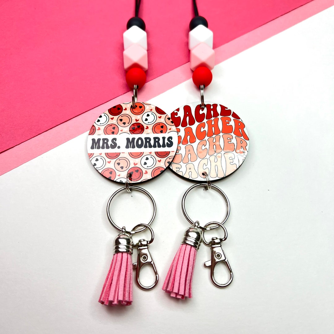 Valentine Smiley / Groovy Valentine Lanyard / Retro Valentine / Retro ...