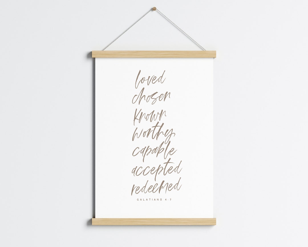 Identity in Christ Poster, Modern Scripture Art, Bible Verse Wall Art ...