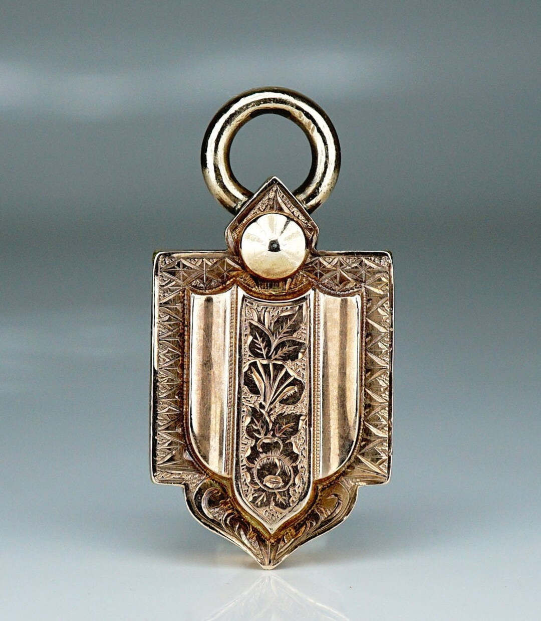 Reserved for Laurie - Antique Victorian Silver Rose Gold Fob Locket ...