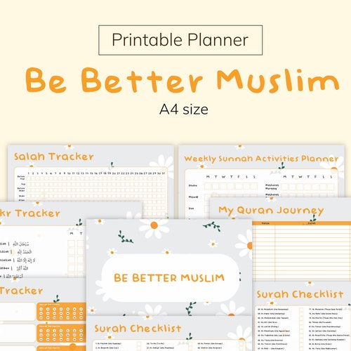 Islamic Daily Planner Printable Islamic Planner Muslim - Etsy Canada