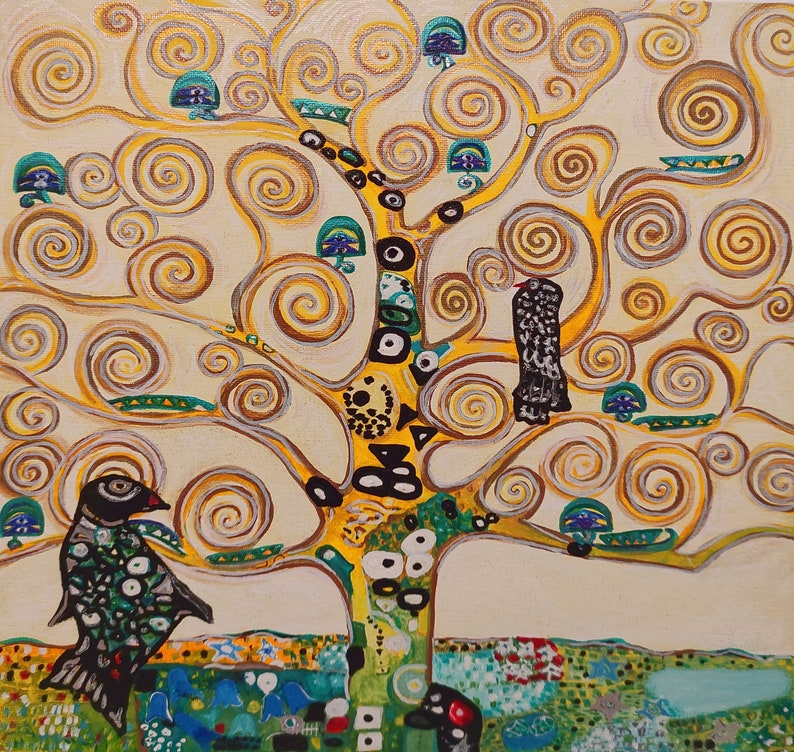 The Tree of Life. Stoclet Frieze. Life Tree Klimt. Original Hand ...