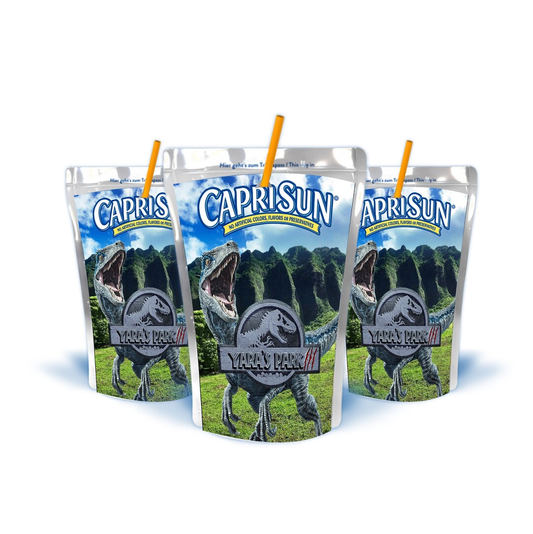 Jurassic World Custom Capri Sun Labels (digital) - Etsy