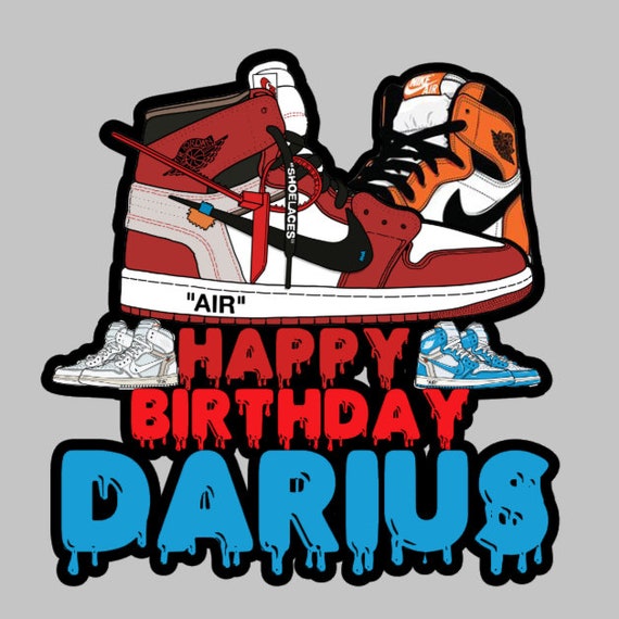 Nike Air Jordan 1 Cake Topper - Etsy