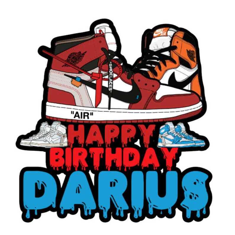 Nike Air Jordan 1 Cake Topper - Etsy