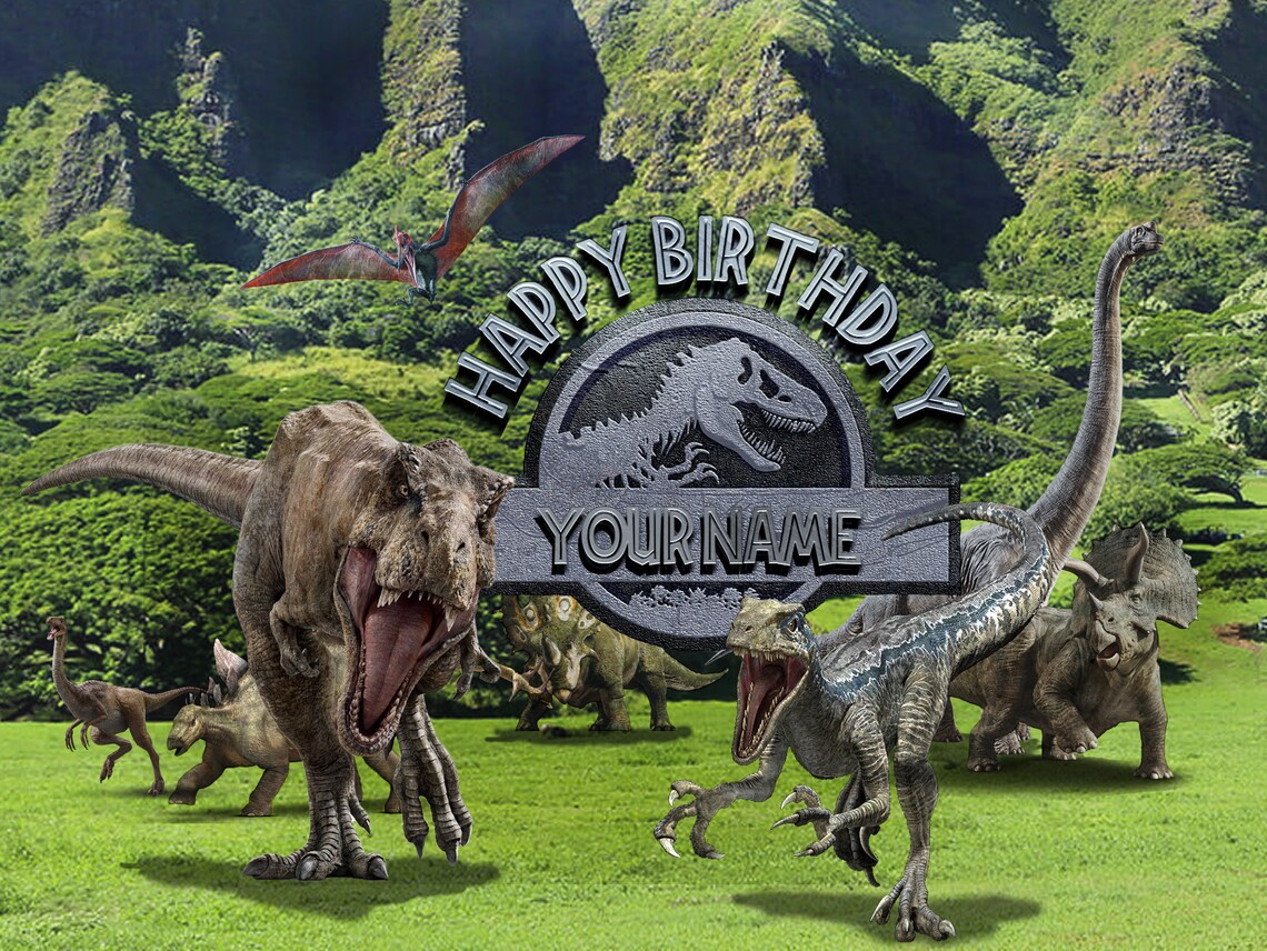 Jurassic Park/jurassic World Custom Backdrop PDF | Etsy
