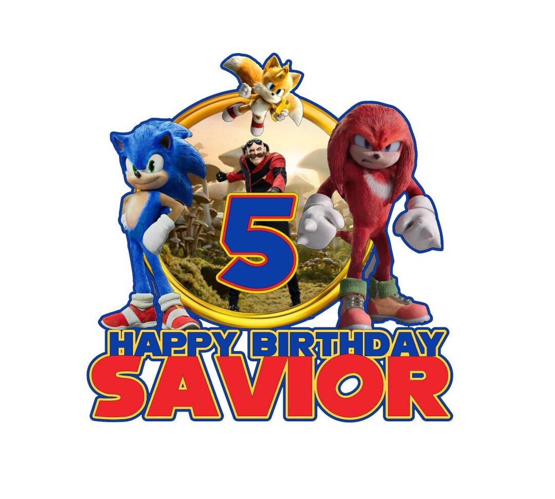 Sonic the Hedgehog Topper - Etsy