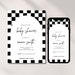 Checkers Baby Shower Invitation , Checkerboard Baby Shower Invite ...