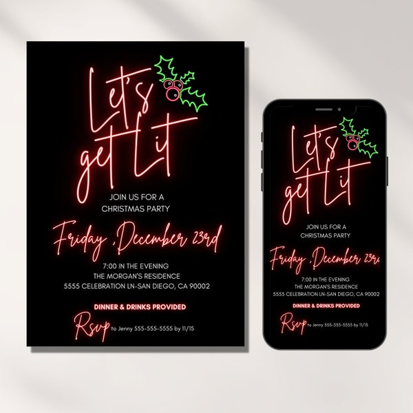 Christmas Invites - Etsy