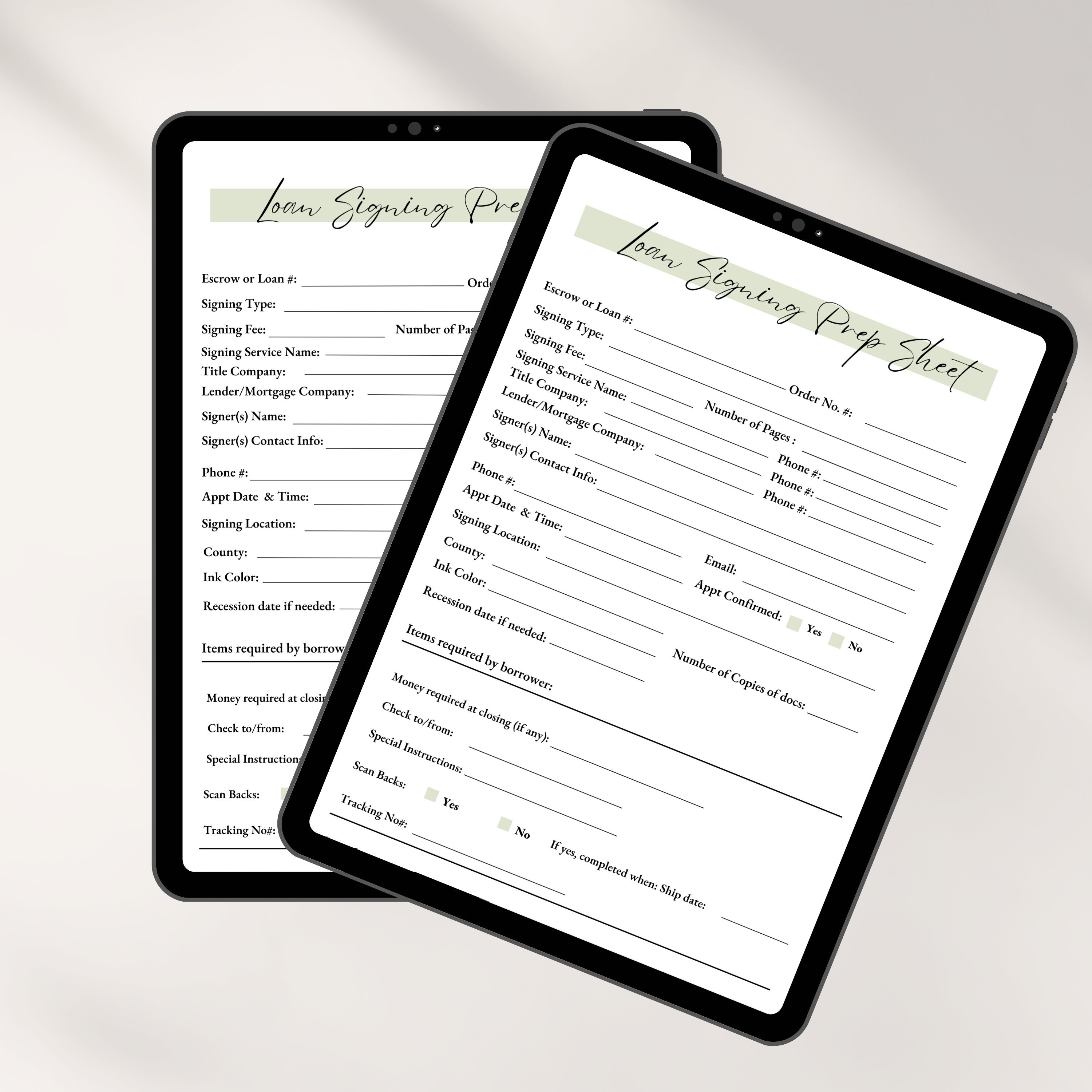 Loan Signing Prep Sheet, Notary Prep Sheet, Loan Signing Agent, Notary ...
