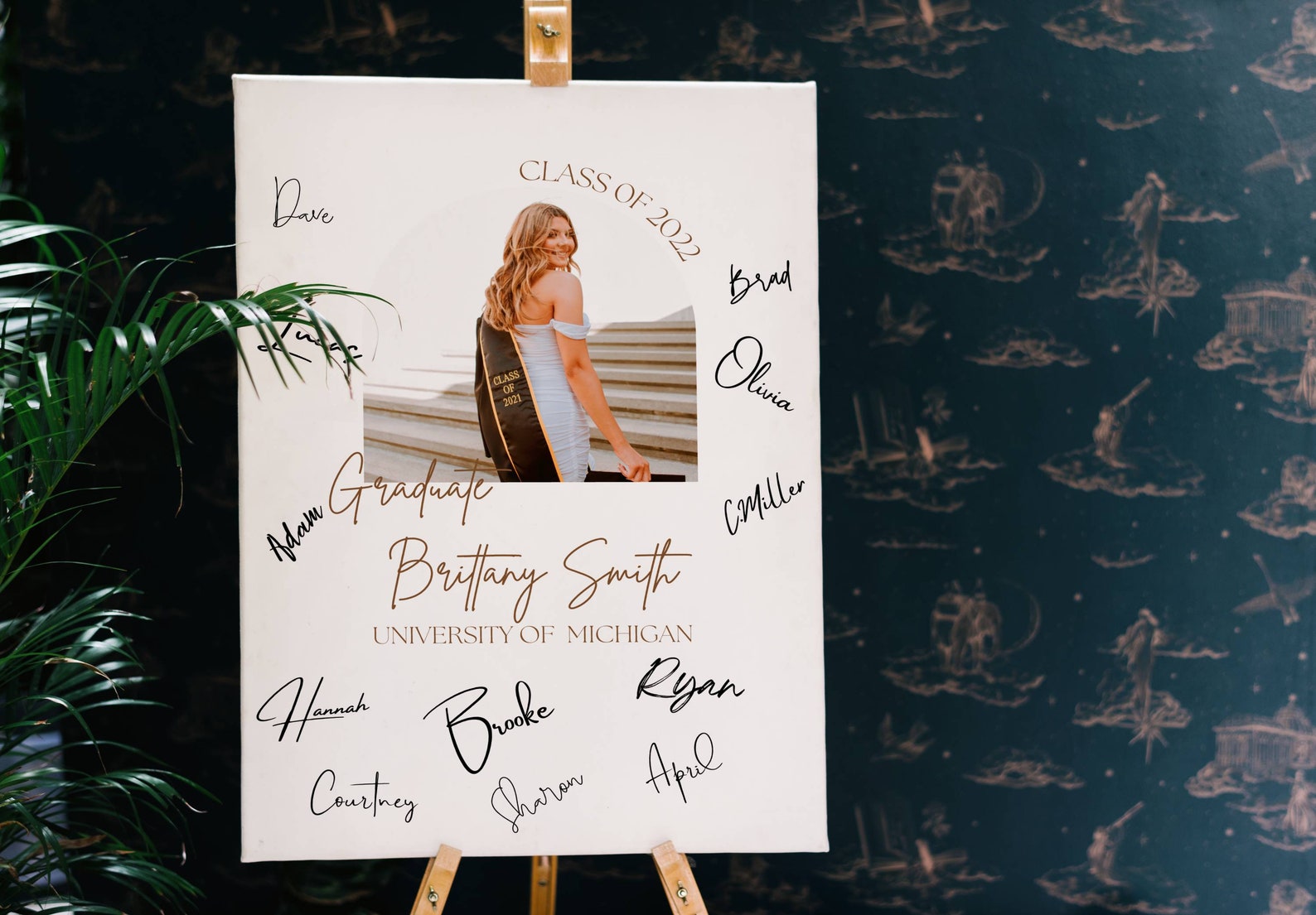 Graduation Signature Board, Modern Graduation Signature Sign, Modern ...