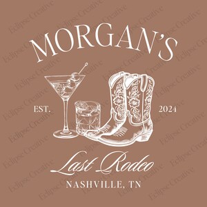 Cowgirl Bachelorette Logo Last Rodeo Bachelorette Shirt Design Western ...