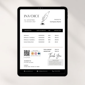 Notary Invoice Template | Invoice for Notary Public | Loan Signing ...