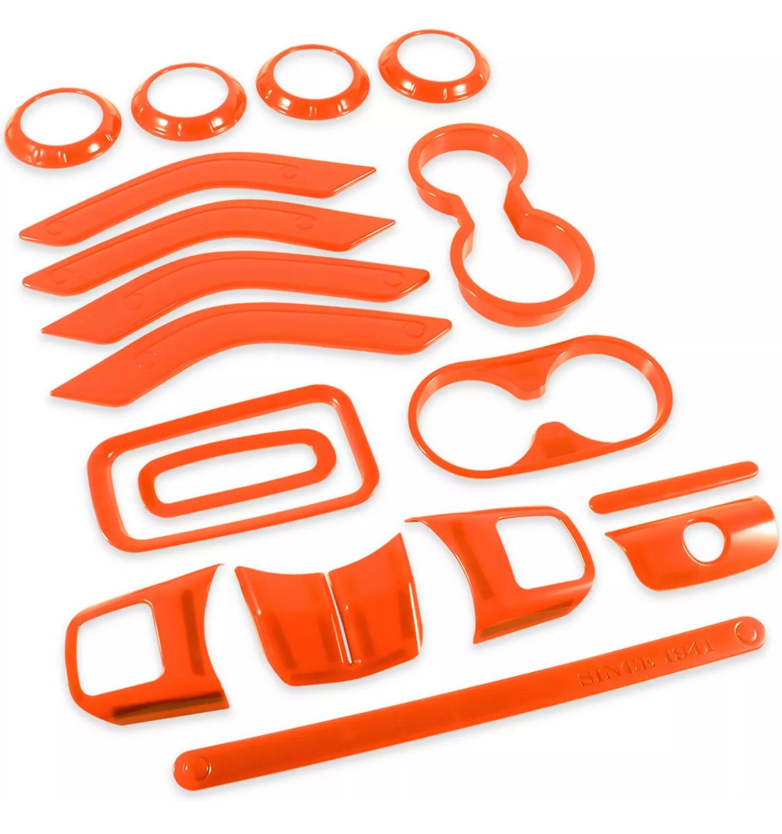 Custom Painted Orange Interior Decor Trim Cover Kit for Jeep - Etsy