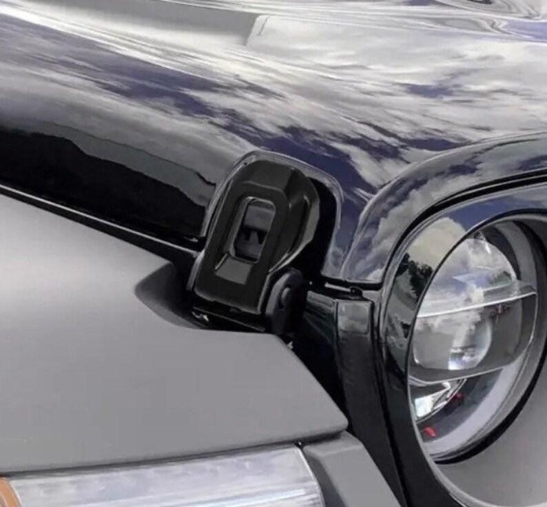 Custom Painted Black Hood Lock Latches Catch Brackets Cover - Etsy