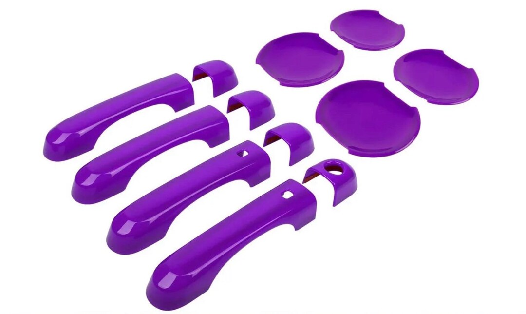 Custom Painted Purple Door Handle Cover Keyhole Cup Bowl Covers Trim ...