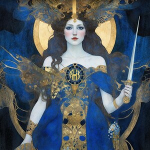 Nemesis Print, Goddess of Retribution, Greek Mythology, Pagan Witchy ...
