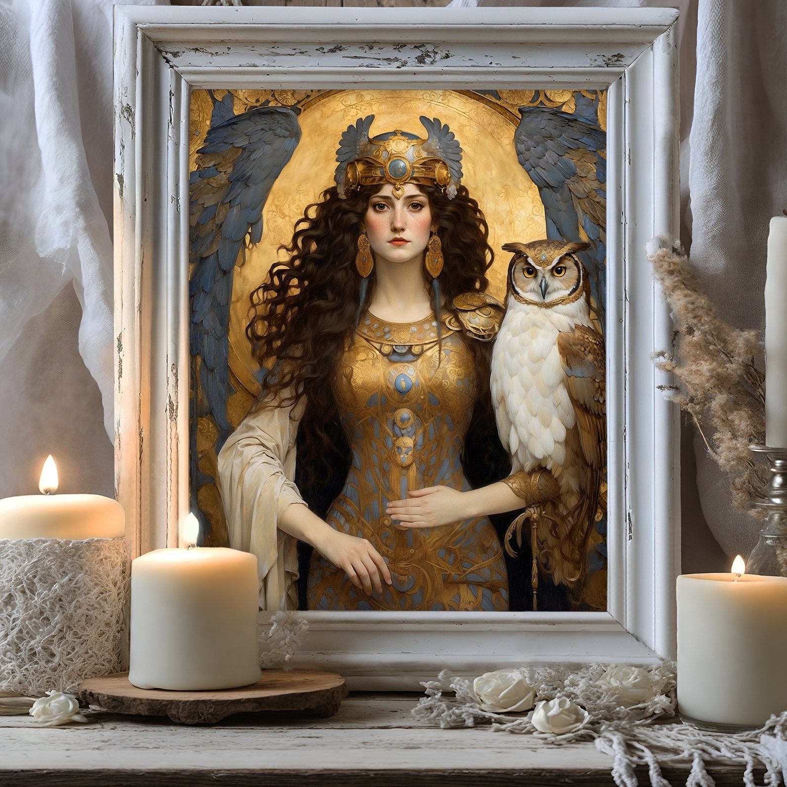 Pallas Athena Print, Goddess of Wisdom, Greek Mythology, Witchy Gift ...