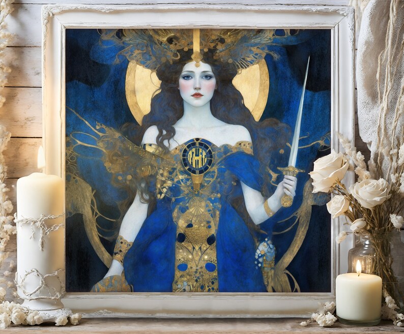 Nemesis Print, Goddess of Retribution, Greek Mythology, Pagan Witchy ...