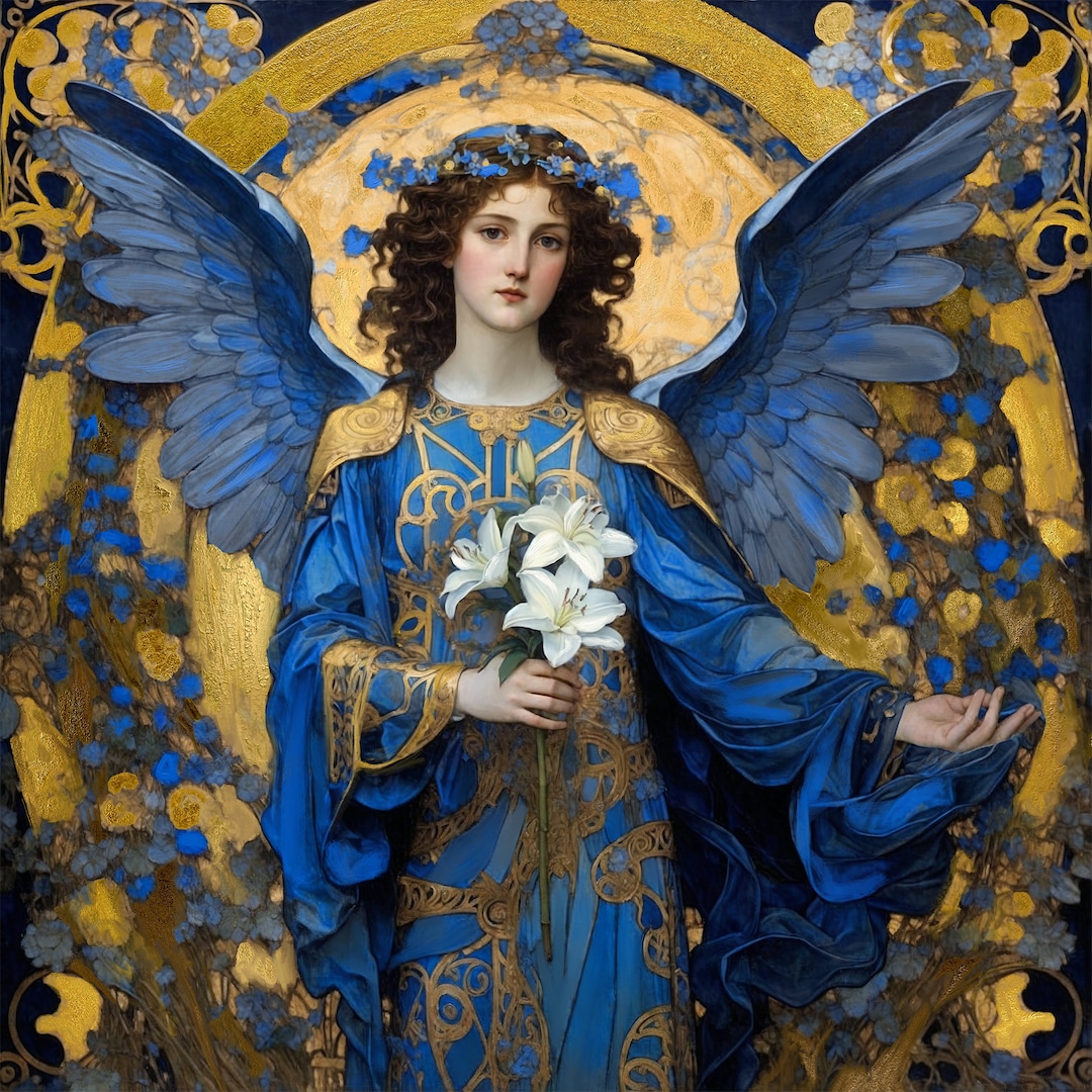 Archangel Gabriel Print, Christian Wall Art Gift, Catholic Icon Home ...