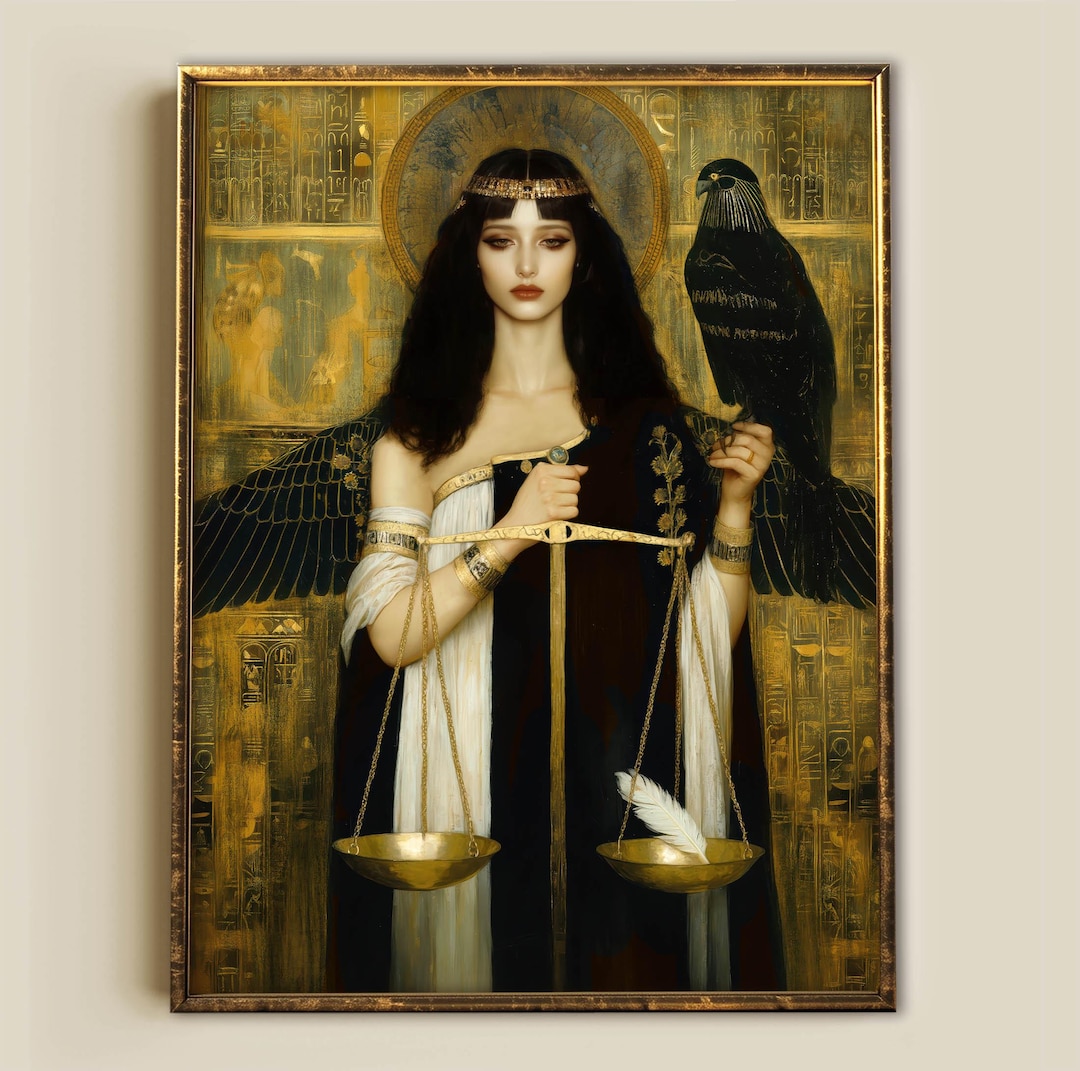 Egyptian Goddess Maat Giclee Print, Justice & Truth Wall Art, Lawyer ...