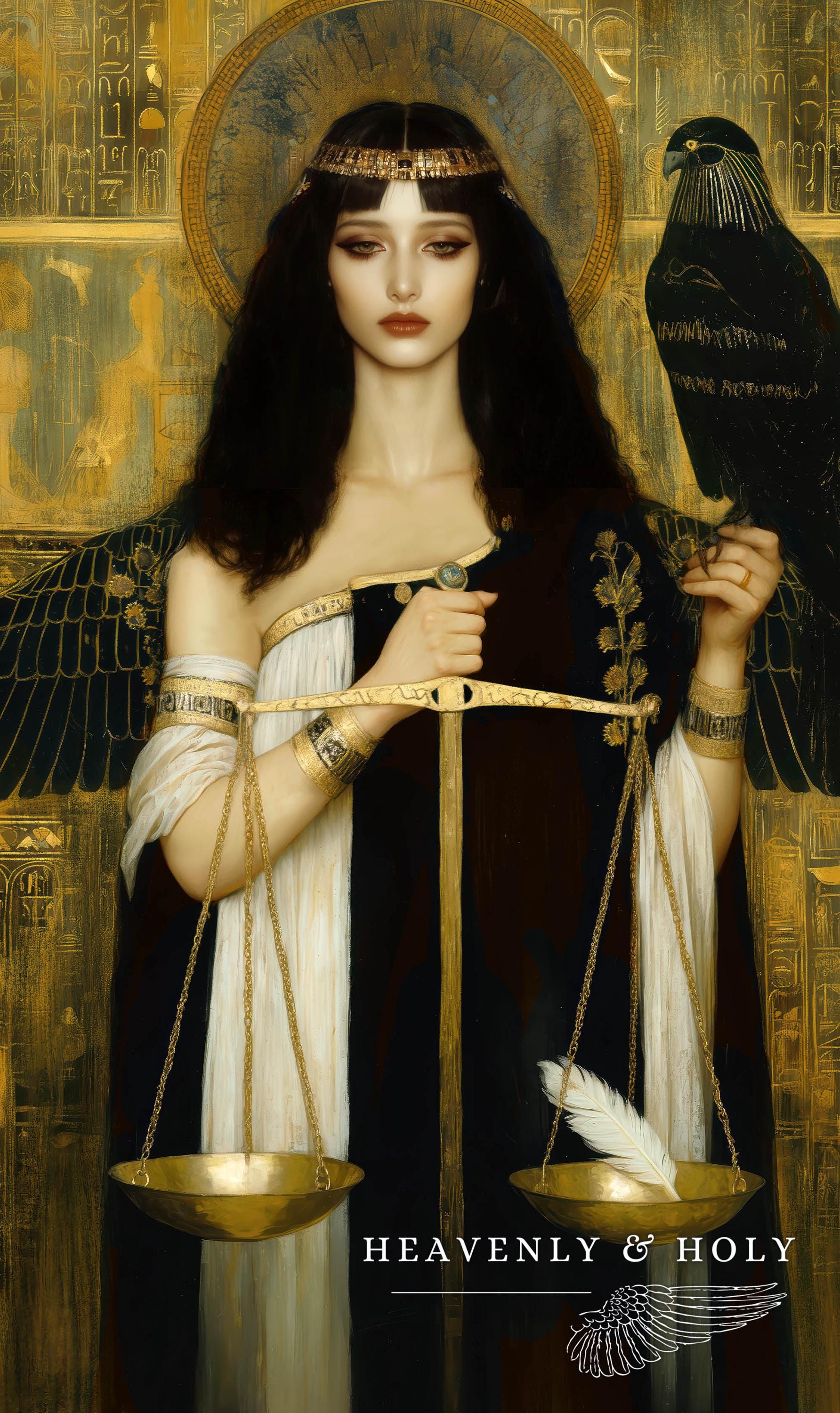 Egyptian Goddess Maat Giclee Print, Justice & Truth Wall Art, Lawyer ...