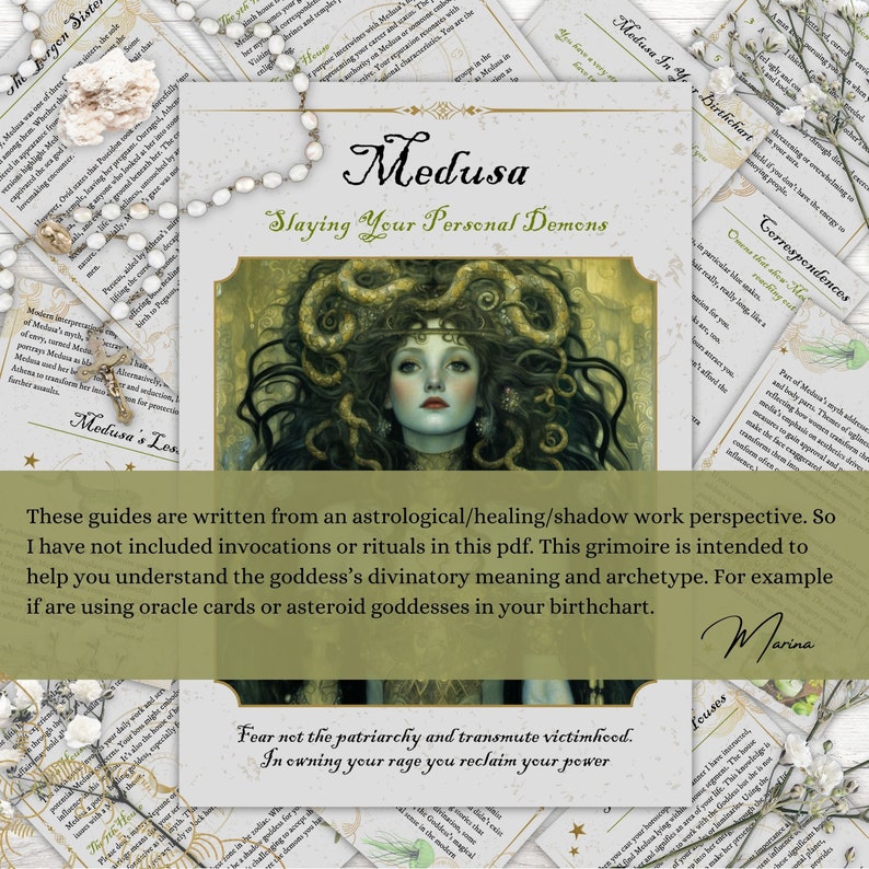 Medusa Grimoire Book of Shadows for Deity Work. Goddess Printable Pages ...