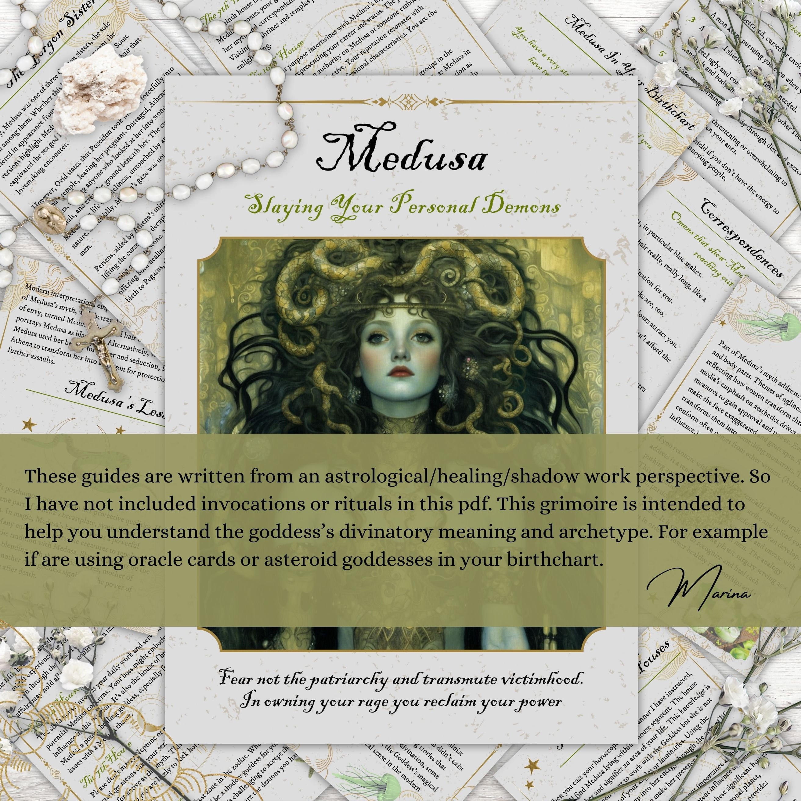 Medusa Grimoire Book of Shadows for Deity Work. Goddess Printable Pages ...