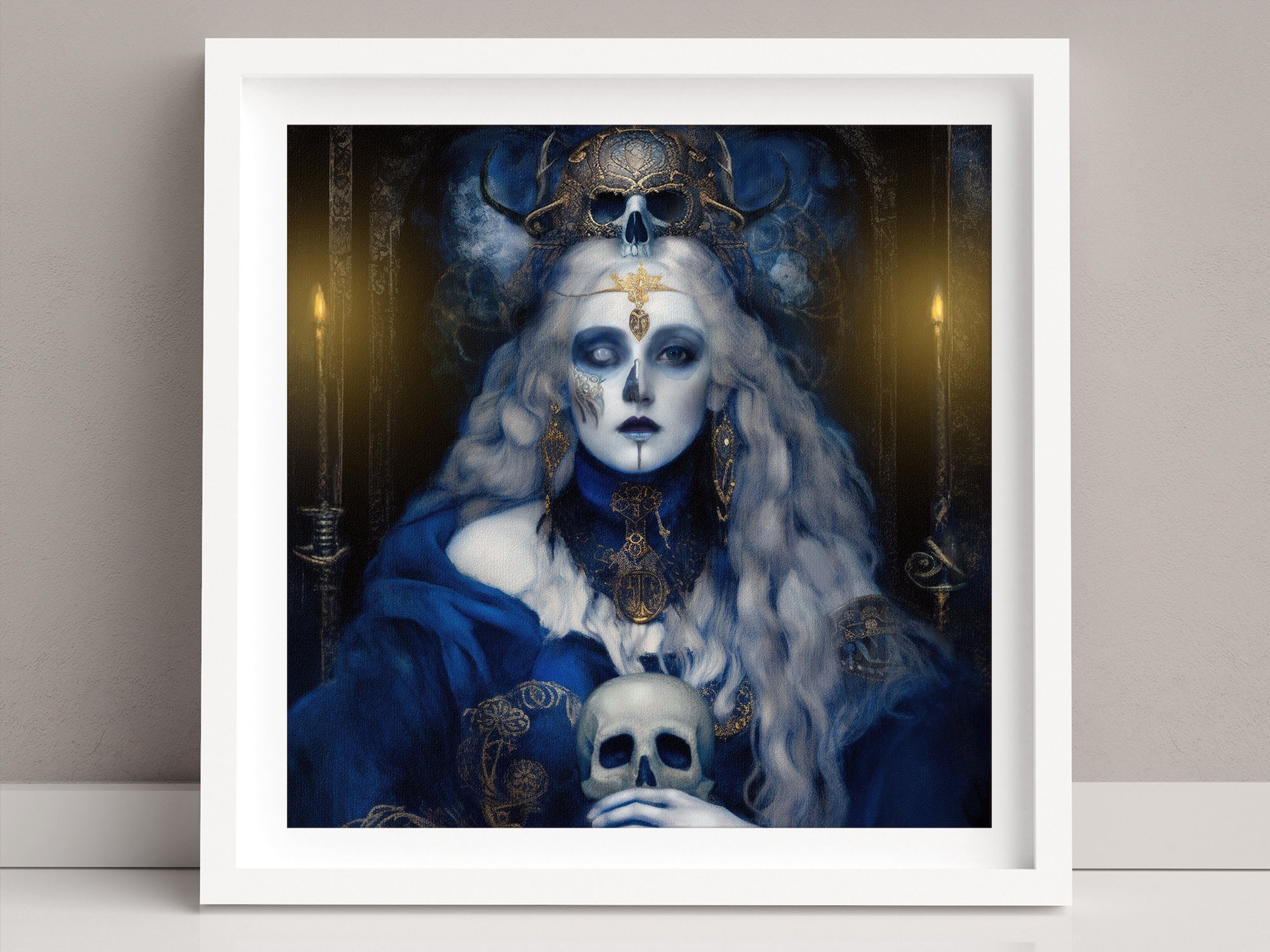 Hel Print Black Wall Art Gift for Her. Norse Goddess. Nordic Mythology ...