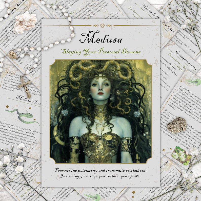 Medusa Grimoire Book of Shadows for Deity Work. Goddess Printable Pages ...