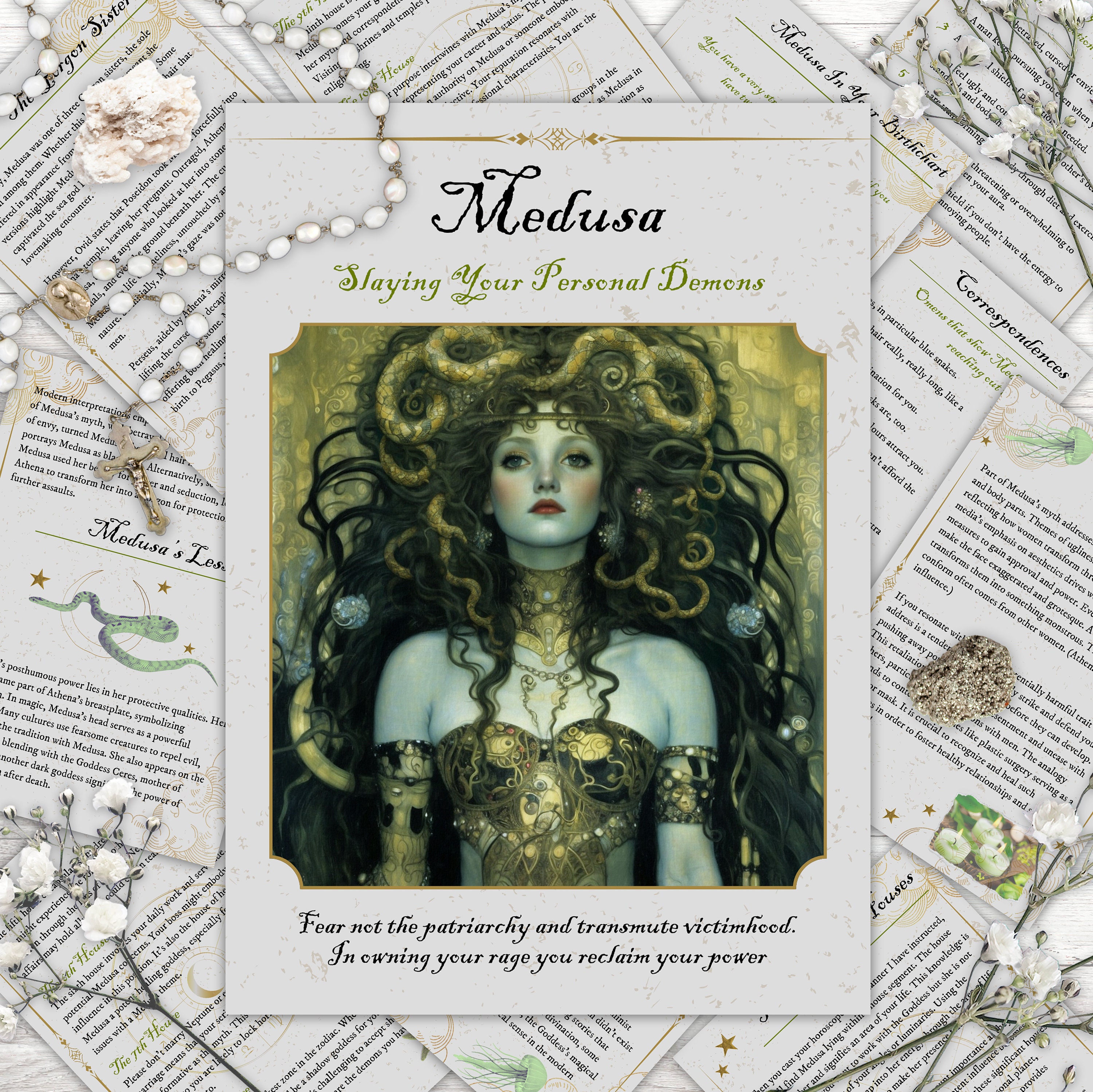 Medusa Grimoire Book of Shadows for Deity Work. Goddess Printable Pages ...