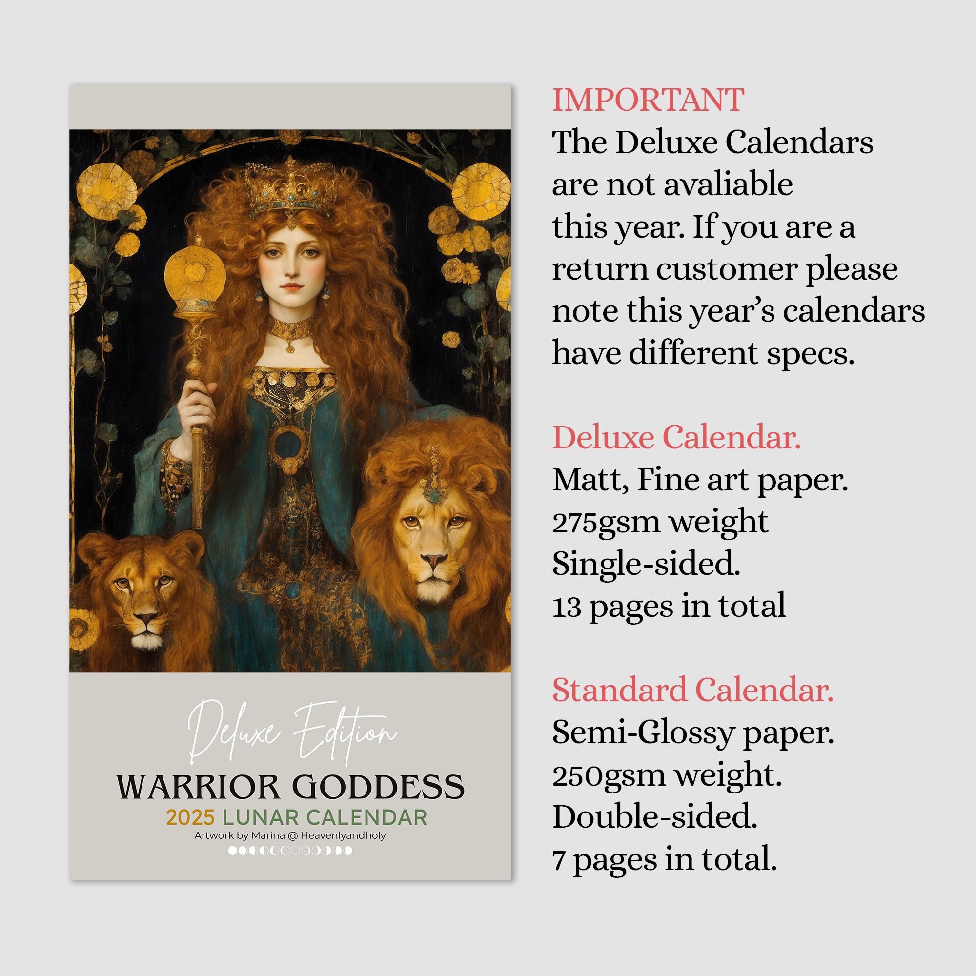 Goddess Calendar 2026 ~ Pagan Holidays, Moon Phases & Eclipses. Art ...