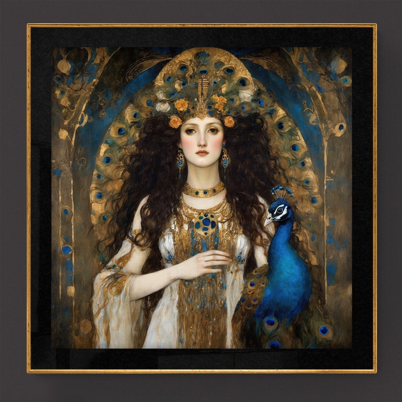 Hera Print With Peacock, Mother Goddess of Marriage, Wedding Gift ...